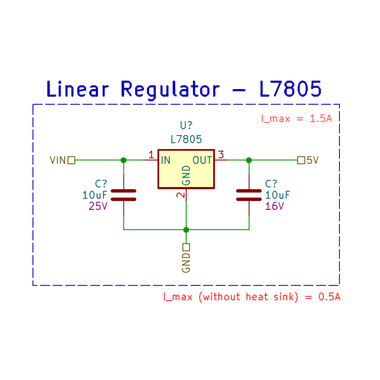 Linear Regulator Module - L7805 for KiCAD — Proto Circuit Labs