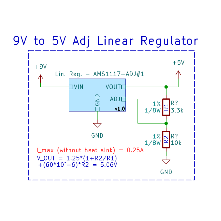 Adjustable Linear Regulator Module - AMS1117-ADJ for KiCAD — Proto ...